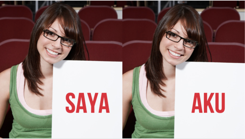 Antara Saya dan Aku - Bahasakita.com